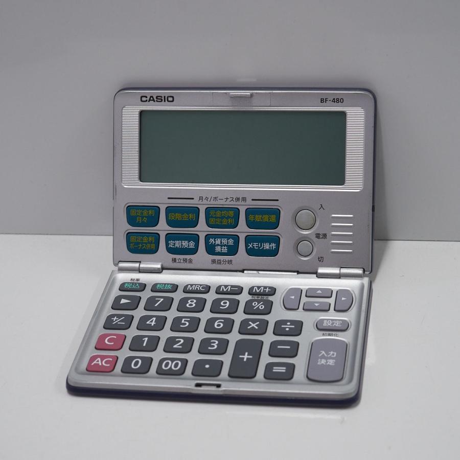 CASIO（カシオ） BF-480 金融電卓 USED美品 折りたたみ手帳タイプ 大画面液晶 完動品 中古 X3247 : ウィット - 通販 - Yahoo!ショッピング