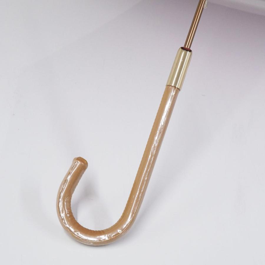 LANVIN COLLECTION 傘 ランバンコレクション USED品 ボーダー 耐風傘 グラスファイバーフレーム 58cm KR ...