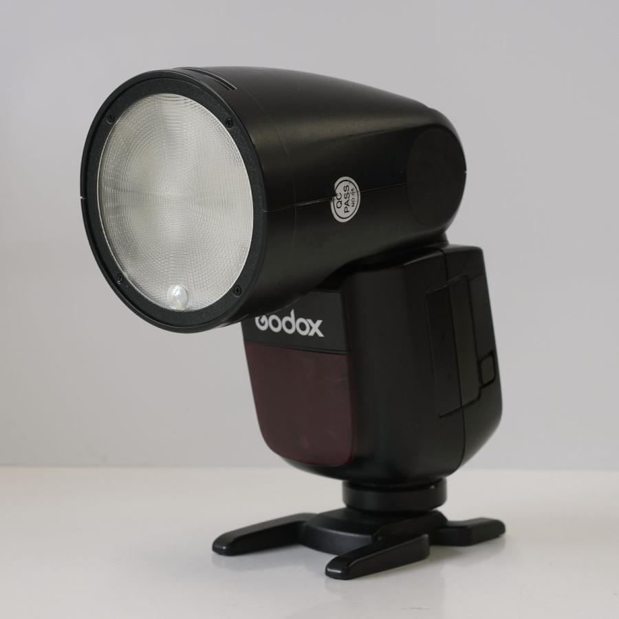 KPI Godox V1C ラウンドフラッシュ ストロボ USED美品 本体+バッテリー 76Ws Canon用 カメラ 完動品 中古 ...