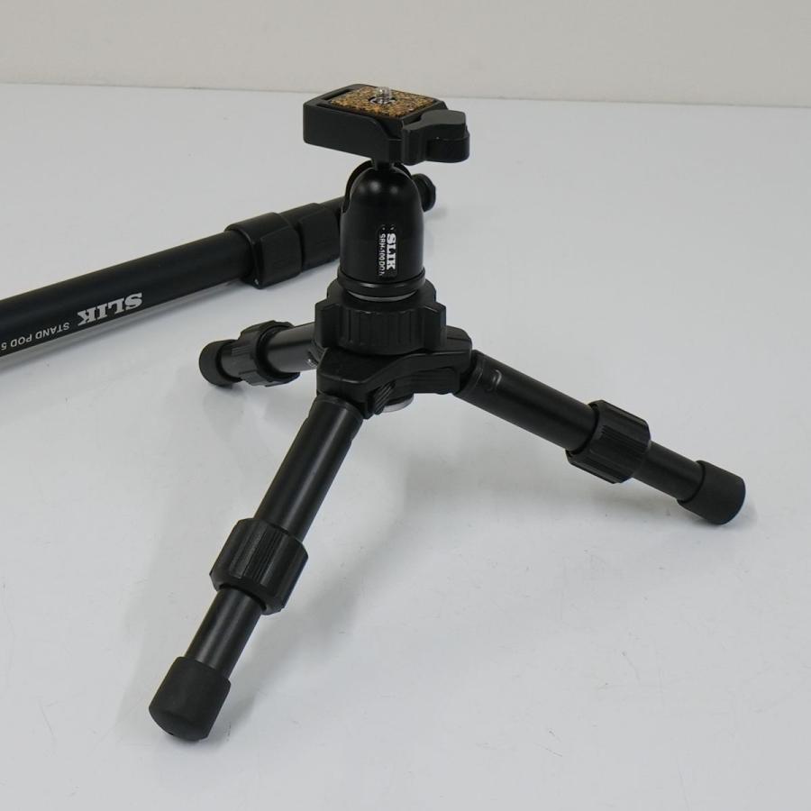 SLIK STAND POD 5 自立一脚 USED超美品 自由雲台 SBH-100 DQ N 5段 スタンドポッド スリック 簡易三脚 完動 ...