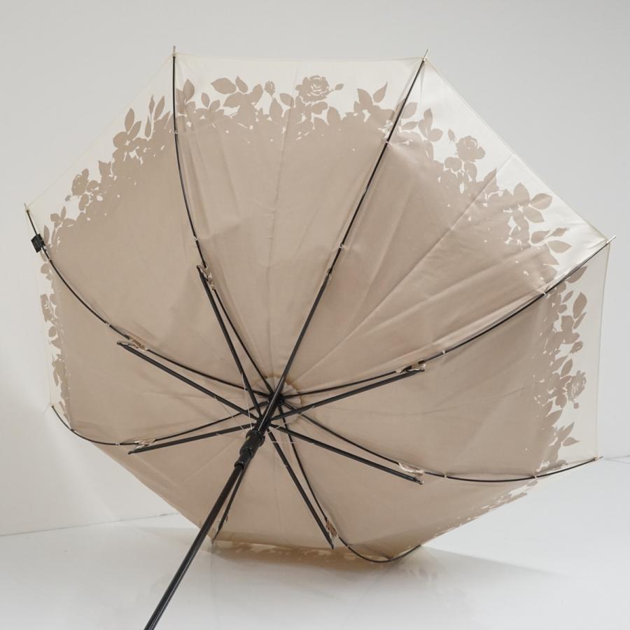 傘 LANVIN COLLECTION ランバンコレクション USED美品 耐風傘 シルエットフラワー ベージュ ローズ ジャンプ 60cm S1791 : r000000018390 ...