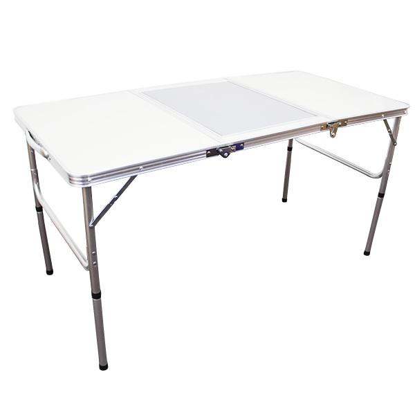 MERMONT 【BBQコンロ付き】アウトドアテーブル レジャーテーブル BBQ コンロ 135cm 高さ調整 折り畳み レジャー キャンプ : WMワールド - 通販 - Yahoo!ショッピング