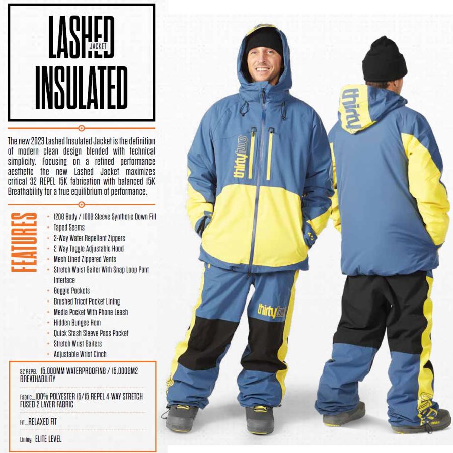 thirtytwo 23-24 ThirtyTwo ウェア LASHED INSULATED JACKET スノーボード ジャケット 国内正規 ...