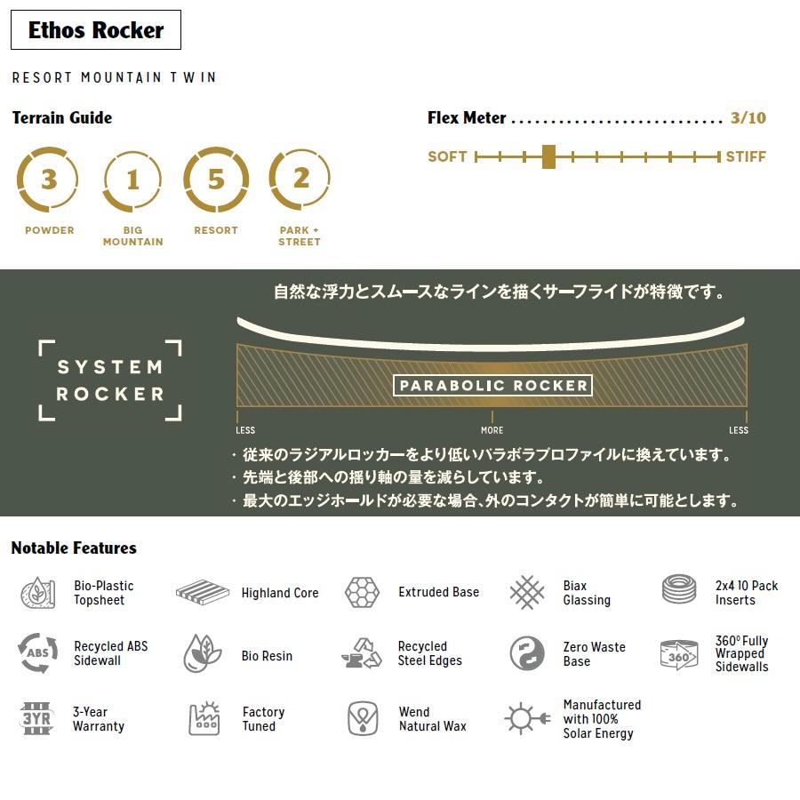 23-24 ARBOR ETHOS ROCKER レディース スノーボード 国内正規品 : WM - 通販 - Yahoo!ショッピング