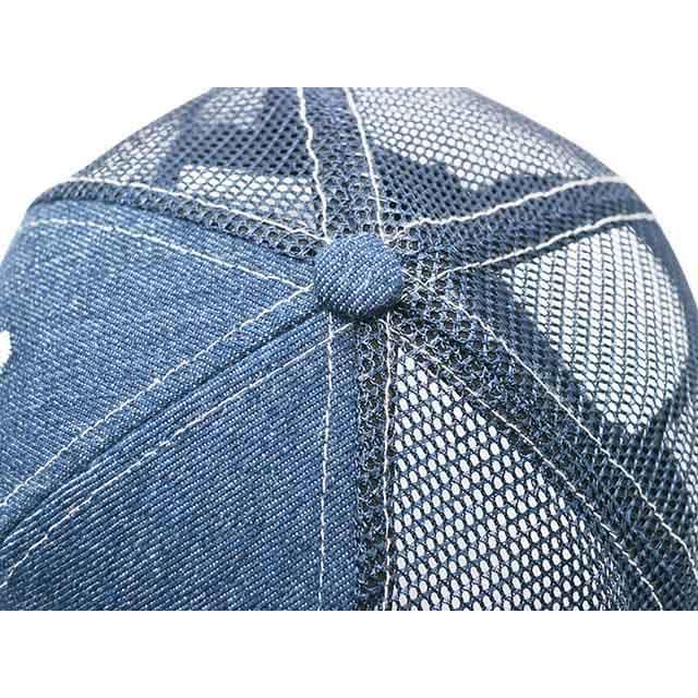 全4色【BLUCO/ブルコ】2024SS「6 Panel Mesh Cap"Script"/6パネルメッシュキャップ”スクリプト”」(143-61-002)(アンクラウド/アメカジ/ハーレー ...