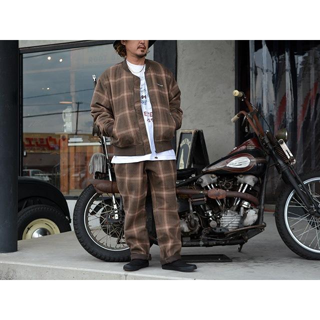 全2色【BLUCO/ブルコ】2025AW「Ombre Check Warm Easy Pants/オンブレ