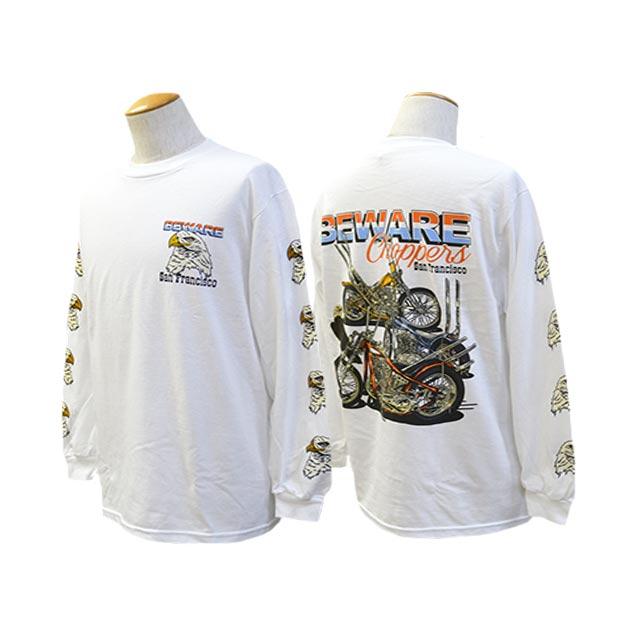 【BEWARE CHOPPERS/ビウェアチョッパーズ】「Printed L/S Tee”TRIPPLE THREAT”/プリンテッドロング ...