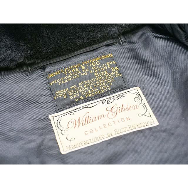 【BUZZ RICKSON'S/バズリクソンズ】「Type Black B-15C/タイプブラックB-15C」(BR15624)(WILLIAM GIBSON/東洋エンタープライズ/アメカジ ...