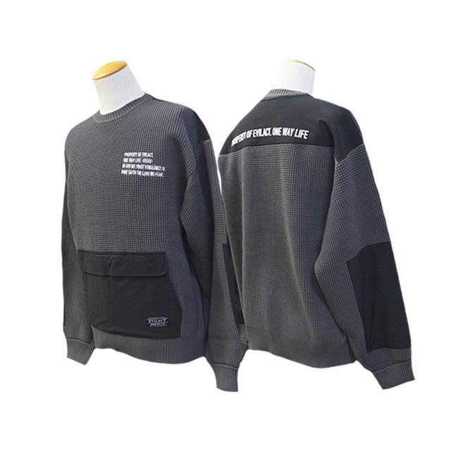 全2色【EVILACT/イーブルアクト】2024AW「Mil-P Sweater/ミルPセーター」(EA24-ACT2-T08)(GOODSPEED equipment/ハーレー/バイカー ...