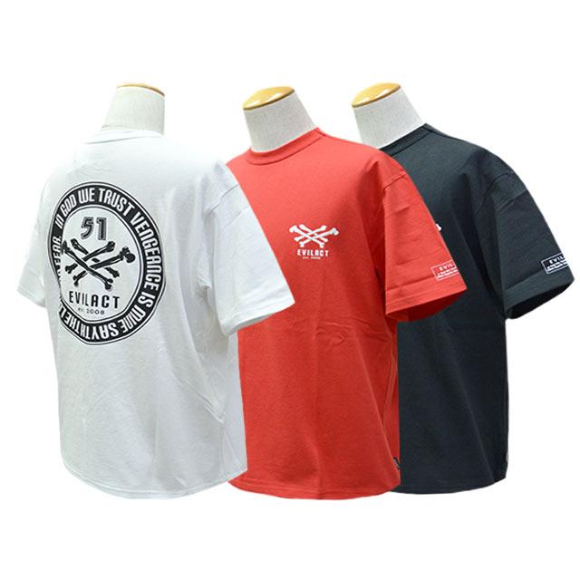 【EVILACT/イーブルアクト】2025SS「Cross Bone S/S Tee/クロスボーンショートスリーブTee」(EA25-ACT1-T05)(グッドスピードイクイップメント/ウルフ ...
