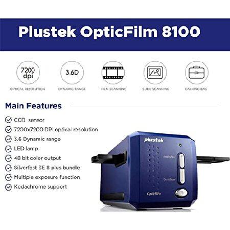 Plustek OpticFilm 8100フィルムネガおよびスライドスキャナ、7200 dpi光学解像度、48ビット色深度 : World ...