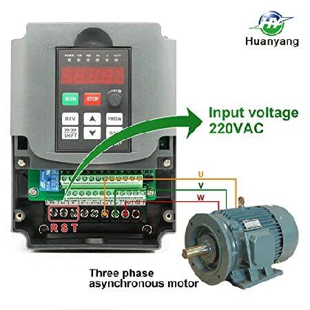 Huanyang VFD,single to 3 Phase,Variable Frequency Drive,2.2kW 3HP 220V input AC 10A for Motor ...