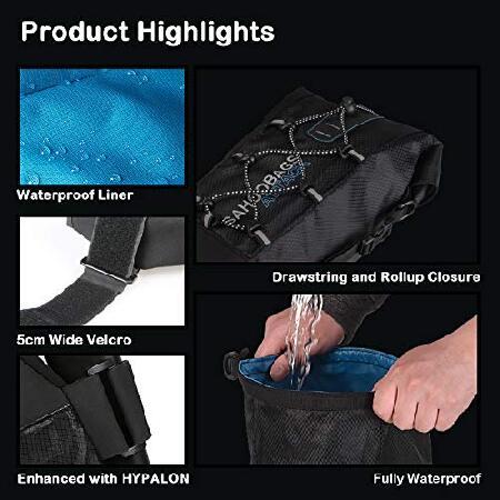 Bikepacking Bags Large Bike Saddle Fully Waterproof Bag Under Seat Roll Up Pack for Mountain ...