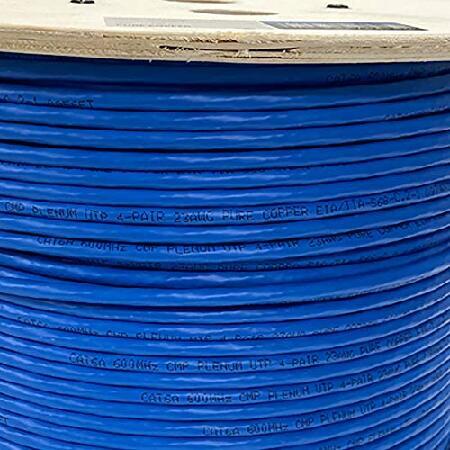 Cat6A Plenum (CMP), 1000ft, 23AWG | 100% Solid Bare Copper Unshielded Twisted Pair (UTP) Bulk ...