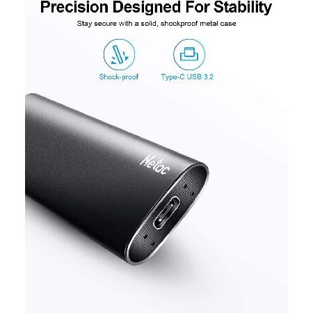 Netac ポータブル SSD 2TB Type C用 最大500MB/秒 SATA USB 3.2 Netac ポータブル SSD 2TB Type C用 最大500MB/秒 SATA USB 3.2