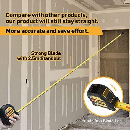PREXISO 2-in-1 Laser Tape Measure, 135Ft Rechargeable Laser Measurement Tool ＆ 16Ft Measuring ...