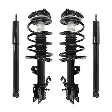Unity Automotive 4-11043-255180-001 フロントとリア交換用ストラットアセンブリショックキット 2011 ...