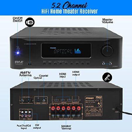 Pyle 5.2-Channel Hi-Fi Bluetooth Stereo Amplifier - 1000 Watt AV Home Speaker Subwoofer Sound ...