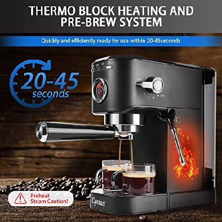 CYETUS Espresso Machine 20 Bar with Milk Frother Steam Wand CYETUS Espresso Machine 20 Bar with Milk Frother Steam Wand