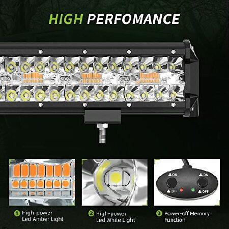 AUTOSAVER88 22 inch 480W Led Light Bar Triple Row Spot ＆ Flood Combo ...