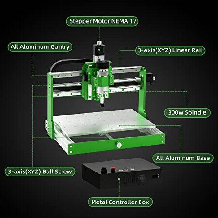 FoxAlien x WoodMads WM-3020 CNC Router for Metal Caving, 300W Spindle ...