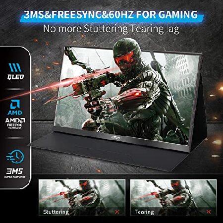 G-STORY 15.6” Portable Monitor, QLED 1080P Laptop 100% sRGB Frameless ...