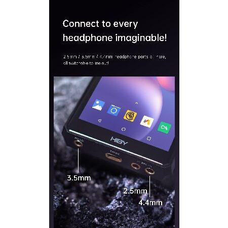 HiBy R5 Gen 2 Hi Res Audio Player Android Mp3 Mp4 Player with Class A Headphone Amplifier High ...