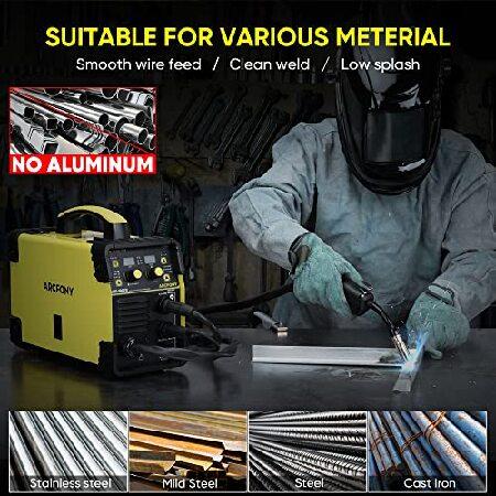 ARCFONY MIG ARC TIG 3イン1 ガス/ガスレス MIG溶接機 110/220V MIG160 FS デュアル電圧 MMA ...