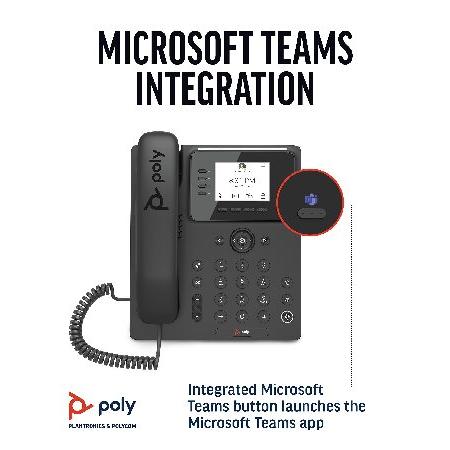 Poly CCX 350 Microsoft Teams-統合IPデスクフォン(Plantronics + Polycom ...