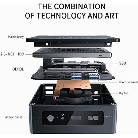 Mini PC Desktop Computer Windows 10 8GB RAM 256GB SSD Intel Celeron ...