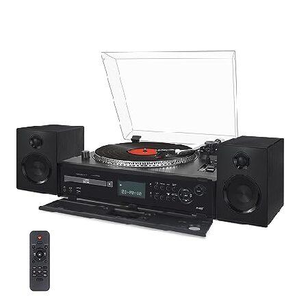 LUXSWAY Bluetooth Turntable Player with Stereo Speaker Wireless Hi-Fi ...