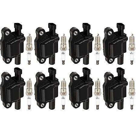 ECCPP D510C イグニッションコイル 8個のイリジウムスパークプラグ付き シボレー用 GMC キャデラックカマロ コルベット ...