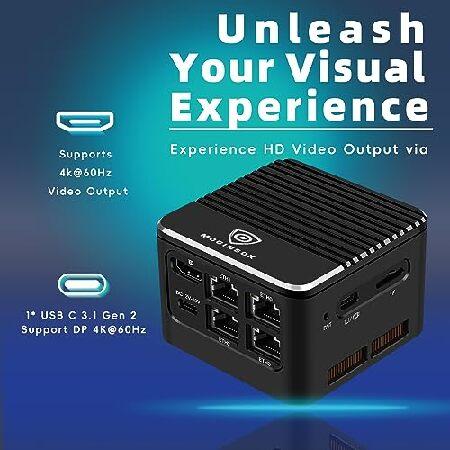 MOGINSOK Ultra Small 2.5GbE Firewall Appliance Mini PC, 4x2.5GbE Intel I226V Nics 12th Gen N100 ...