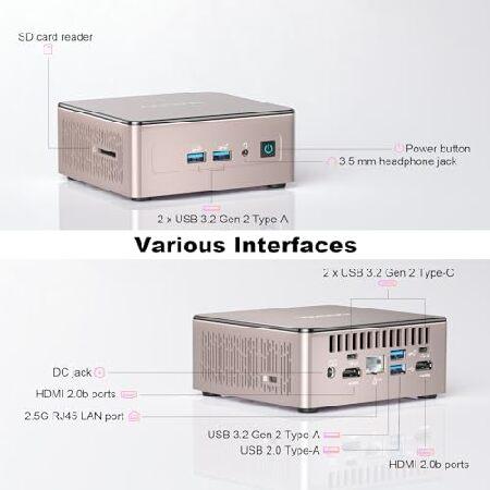 GEEKOM Mini PC, AMD Ryzen 7 5800H, Radeon Vega 8 Graphics, 32GB DDR4 ...