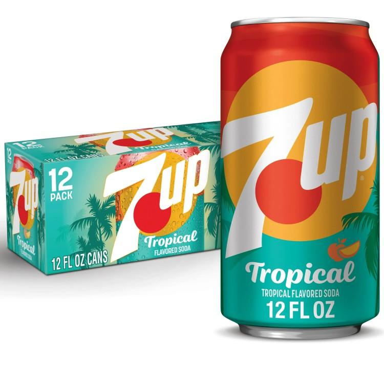 7UP トロピカル カフェインフリー レモンライム マンゴーピーチ ソーダポップ 12 液量オンス 缶パック Tropical お取り寄せ : Women’s Fitness - 通販 ...