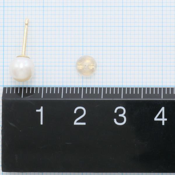 ピアス K18 18金 YG イエローゴールド パール 総重量約1.0g : ワンダープライス Yahoo!店 - 通販 - Yahoo!ショッピング