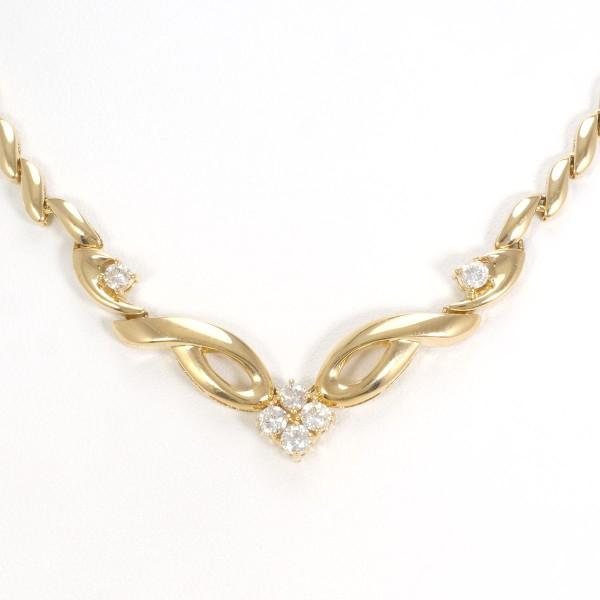 ネックレス K18 18金 YG イエローゴールド ダイヤ 0.60 カード鑑別書 総重量約19.8g 約40cm : ワンダープライス Yahoo!店 - 通販 - Yahoo!ショッピング