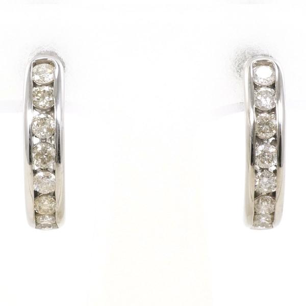 イヤリング K18 18金 WG ホワイトゴールド ブラウンダイヤ カード鑑別書 総重量約5.1g : ワンダープライス Yahoo!店 - 通販 - Yahoo!ショッピング