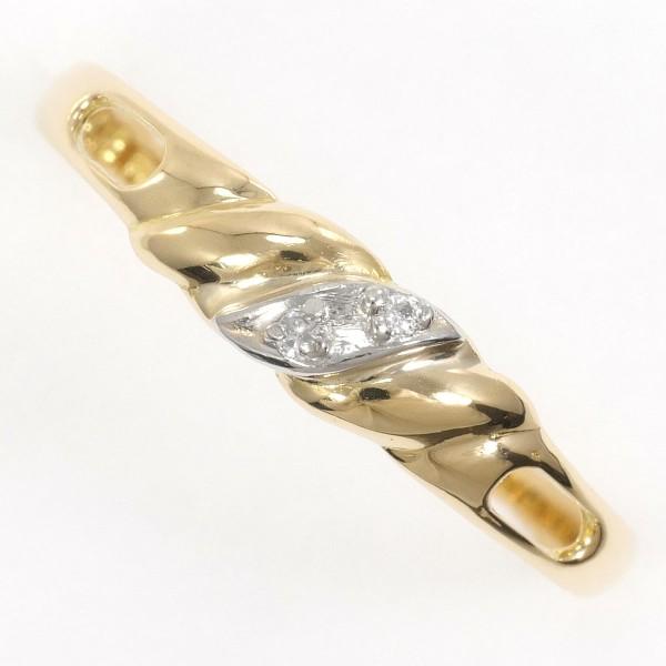 リング PT900 プラチナ K18YG 指輪 16号 ダイヤ 総重量約1.1g : 100302050b300833 : ワンダープライス Yahoo!店 - 通販 - Yahoo!ショッピング