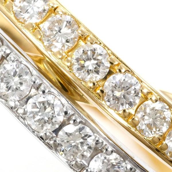 リング PT900 プラチナ K18YG 指輪 18号 ダイヤ 1.00 カード鑑別書 総重量約5.1g : ワンダープライス Yahoo!店 - 通販 - Yahoo!ショッピング