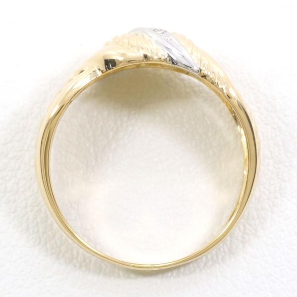 リング PT900 プラチナ K18YG 指輪 14.5号 ダイヤ 総重量約4.1g : 100302050b400978 : ワンダープライス Yahoo!店 - 通販 - Yahoo!ショッピング