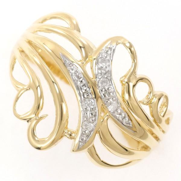 リング PT900 プラチナ K18YG 指輪 16号 ダイヤ 総重量約3.1g : 100302050b401322 : ワンダープライス Yahoo!店 - 通販 - Yahoo!ショッピング