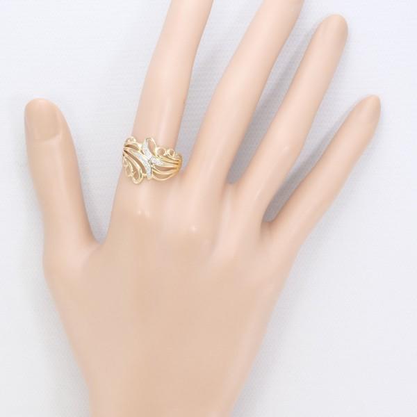 リング PT900 プラチナ K18YG 指輪 16号 ダイヤ 総重量約3.1g : 100302050b401322 : ワンダープライス Yahoo!店 - 通販 - Yahoo!ショッピング