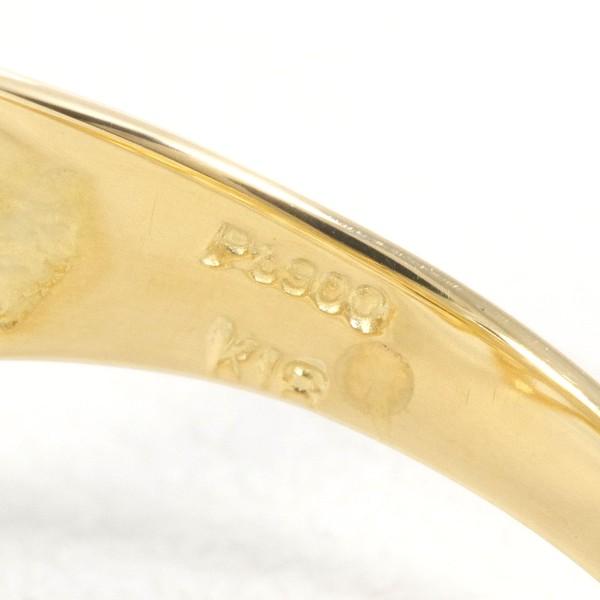 リング PT900 プラチナ K18YG 指輪 16号 ダイヤ 総重量約3.1g : 100302050b401322 : ワンダープライス Yahoo!店 - 通販 - Yahoo!ショッピング