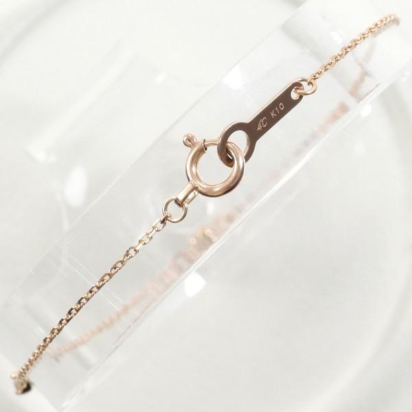 4℃ ブレスレット K10PG ダイヤ 総重量約0.6g 約17cm : ワンダープライス Yahoo!店 - 通販 - Yahoo!ショッピング