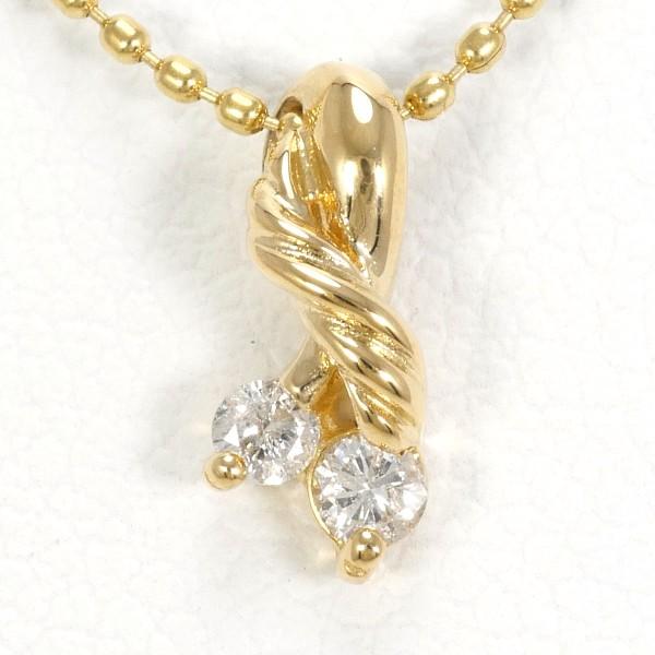 ネックレス K18 18金 YG イエローゴールド ダイヤ 総重量約1.8g 約40cm : ワンダープライス Yahoo!店 - 通販 - Yahoo!ショッピング