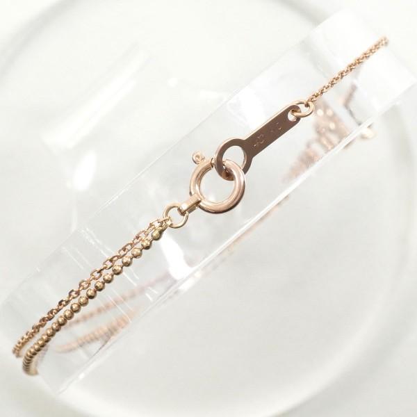 4℃ ブレスレット K10PG ダイヤ 総重量約1.2g 約17.5cm : ワンダープライス Yahoo!店 - 通販 - Yahoo!ショッピング