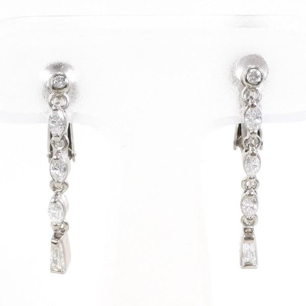 イヤリング K14 14金 WG ホワイトゴールド ダイヤ 0.25 ×2 総重量約3.1g : ワンダープライス Yahoo!店 - 通販 - Yahoo!ショッピング