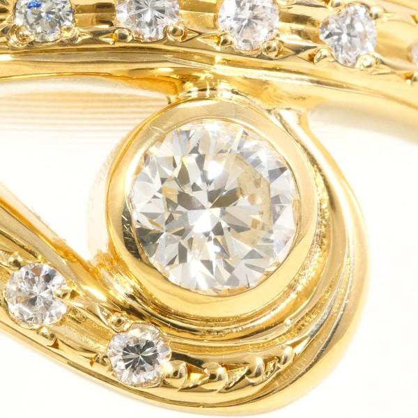 リング K18 18金 YG イエローゴールド 指輪 13号 ダイヤ 0.62 鑑別書 総重量約11.7g : ワンダープライス Yahoo!店 - 通販 - Yahoo!ショッピング