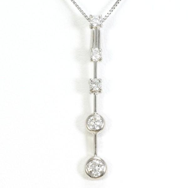 ネックレス PT900 プラチナ PT850 ダイヤ 総重量約2.1g 約45cm : ワンダープライス Yahoo!店 - 通販 - Yahoo!ショッピング